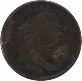 1804 Half Cent Crosslet 4 Stems F Uncertified #413