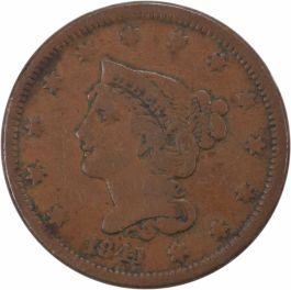 1841 Large Cent VF Uncertified #924