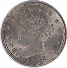 1892 Liberty Nickel AU58 Uncertified #134