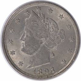1893 Liberty Nickel AU58 Uncertified #253