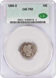 1895-O Barber Silver Dime FR02 CACG