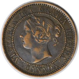 1858 Canada 1 Cent KM1 EF Uncertified #925