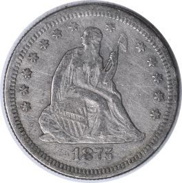 1875-S Liberty Seated Silver Quarter VF Uncertified #1130