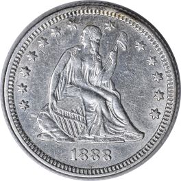 1888 Liberty Seated Silver Quarter AU Uncertified #237