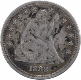 1888-S Liberty Seated Quarter EF Uncertified #528