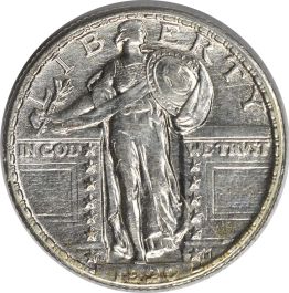1920-D Standing Liberty Silver Quarter AU58 Uncertified #255