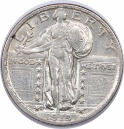 1919-D Standing Liberty Silver Quarter AU Uncertified #1031