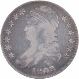 1808/7 Bust Half Dollar F Uncertified #322