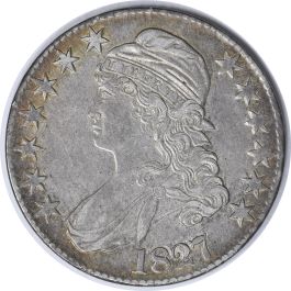 1827 Bust Half Dollar Square Base 2 AU Uncertified #306