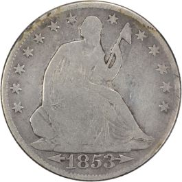 1853-O Liberty Seated Silver Half Dollar Arrows and Rays VG Uncertified ...