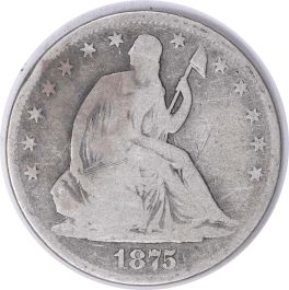 1875 Liberty Seated Half Dollar G Uncertified