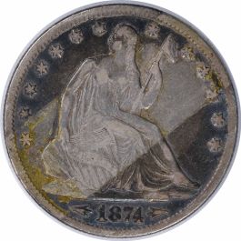 1874 Liberty Seated Half Dollar Arrows VF Uncertified #202