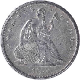 1875-S Liberty Seated Silver Half Dollar EF Uncertified #315