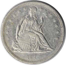 1840 Liberty Seated Silver Dollar AU Uncertified #313