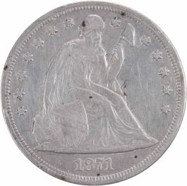 1871 Liberty Seated Dollar F Uncertified #1142