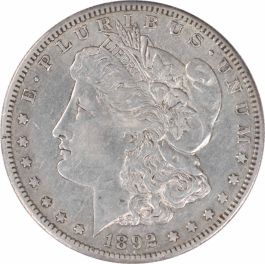 1892-S Morgan Silver Dollar EF Uncertified #1246