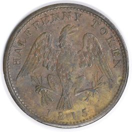 1815 Canada Token 1/2 Penny AU Uncertified