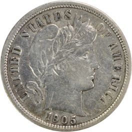 1905-o Barber Silver Dime Micro o EF Uncertified #203